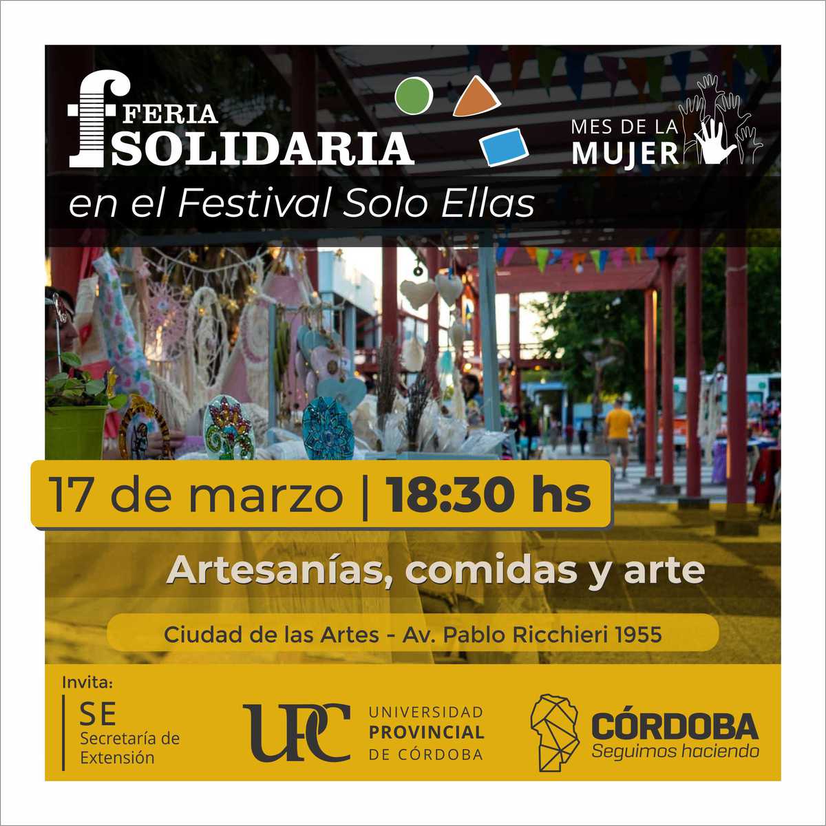 Participá con tu stand en la Feria Solidaria de marzo – Prensa UPC